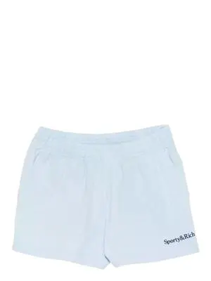 SPORTY & RICH Logo-embroidered Track Shorts - Blue