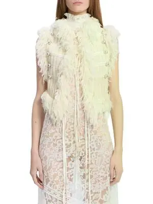 ANN DEMEULEMEESTER Odda Marsina Waistcoat - White
