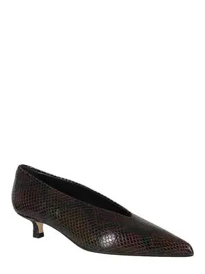 AeydĒ Clara Snake-effect Leather Pumps - Black
