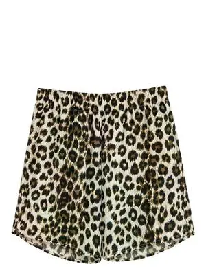JUCCA Jucca Leopard-Print Elasticated Shorts
