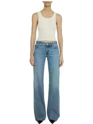 FRAME Low-rise Jeans With Faded Effect - Blue