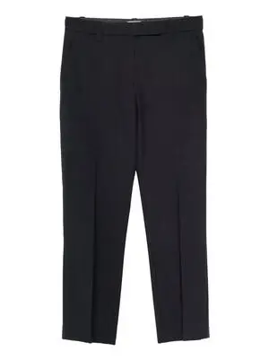 Brunello Cucinelli Pressed-crease Wool Trousers - Black