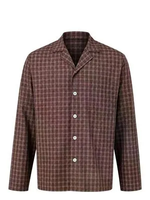 TEKLA Serra Check Pajamas Shirt
