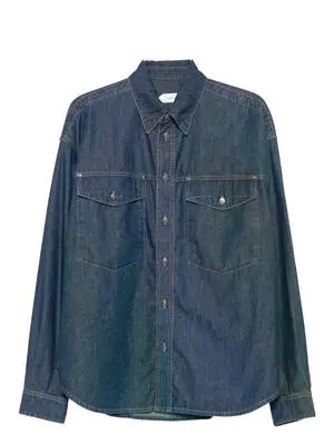 Versace Logo-embroidered Shirt - Blue