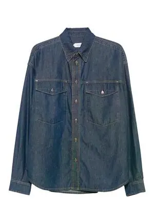 Versace Logo-embroidered Shirt - Blue
