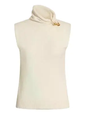 Alberta Ferretti Safety-pin Roll-neck Tank-top - Neutrals