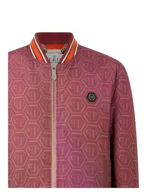 Philipp Plein Monogram-print Bomber Jacket - Red