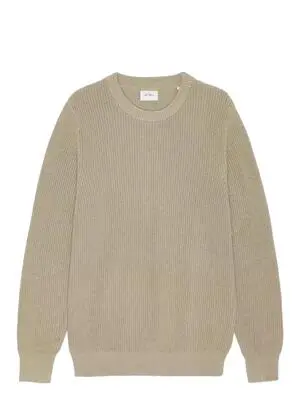 LES DEUX Ribbed Knit Crew Neck Sweater - Neutrals