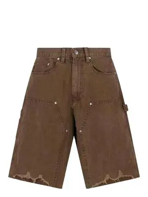 TONYWACK Distressed-effect Bermuda Shorts - Brown