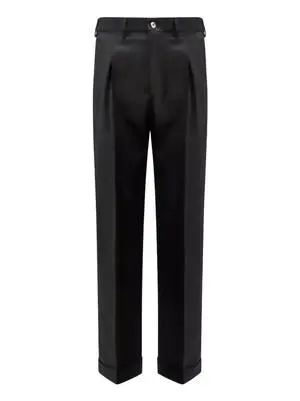 SANTANIELLO Clark Pleated Trousers - Black