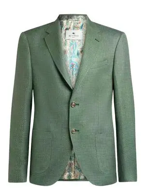 Etro Single-breasted Notch-lapels Blazer - Green