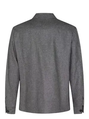Eleventy Button-up Chest-pocket Jacket - Grey