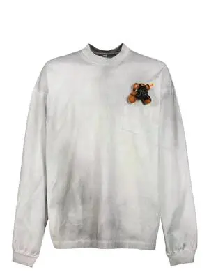 DOUBLET Teddy-patch Chest-pocket Sweater - Grey