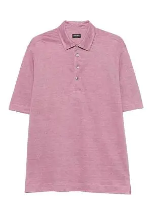 Zegna Short-sleeve Polo Shirt - Pink