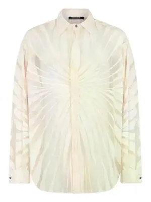 Roberto Cavalli Ray Devoré Print Shirt - Neutrals