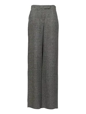 Emporio Armani Mélange Wide-leg Trousers - Grey