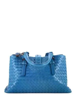 Bottega Veneta Roma Bag Intrecciato Nappa Small Tote Bag Blue
