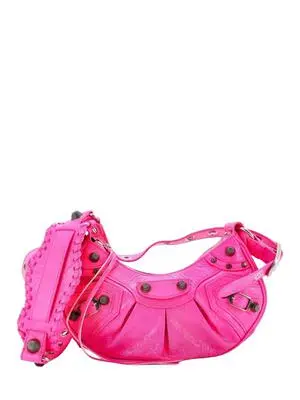 Balenciaga Le Cagole Shoulder Bag With Giant Studs - Pink