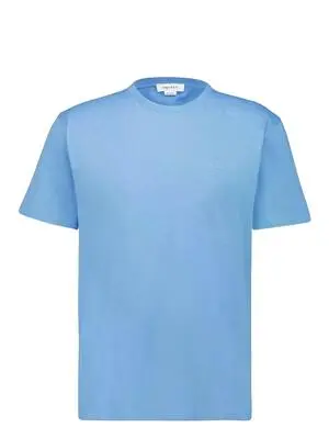 Alexander McQueen Embossed Cotton T-shirt - Blue