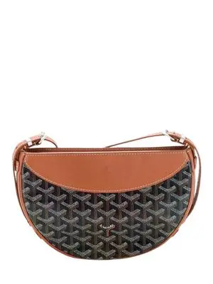 Goyard Hirondelle Coated Canvas And Leather Shoulder Bag - Brown