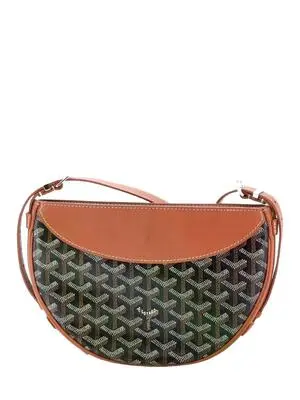 Goyard Hirondelle Coated Canvas And Leather Shoulder Bag - Brown