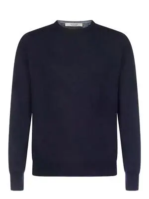 D4.0 Crew-neck Wool Sweater - Blue