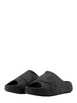 A BATHING APE Camo Embossed Slides - Black