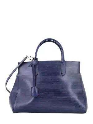 LOUIS VUITTON Louis Vuitton Epi Leather Satchel Handbag Blue