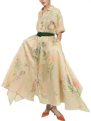 Rosie Assoulin Waiting For Godet Maxi Dress - Neutrals