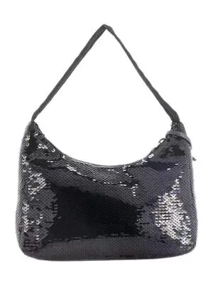 Prada Re-edition 2000 Sequined Mini Hobo Bag - Black
