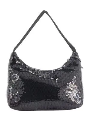 Prada Re-edition 2000 Sequined Mini Hobo Bag - Black