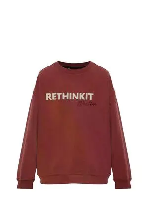 RETHINKIT STUDIOS Logo Embroidered Sweatshirt - Red