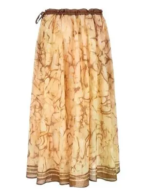 Zimmermann Indra Midi Skirt - Neutrals