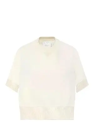 Sacai Hybrid Panelled Sweater Neutrals