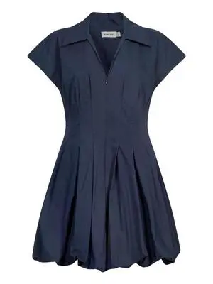 Simkhai Lirinne Bubble-hem Mini Dress - Blue