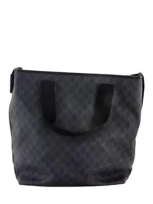 Gucci Convertible Crossbody Gg Coated Canvas Large Tote Bag - Black