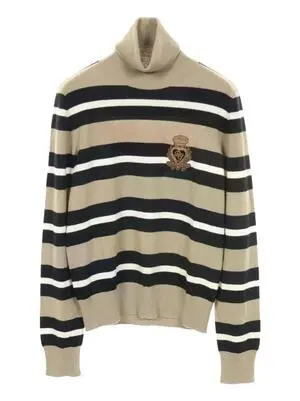Dolce & Gabbana Striped Roll-neck Sweater - Neutrals