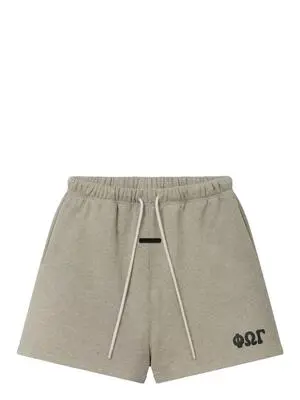 Fear Of God Logo-print Drawstring Shorts - Grey