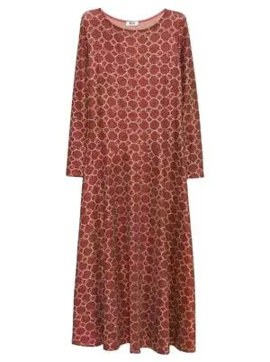 SIYU Long-sleeve Midi Dress - Red