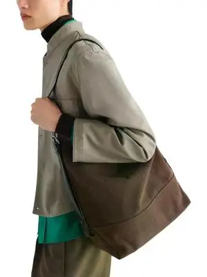 LEMAIRE Belted Cotton Tote - Brown