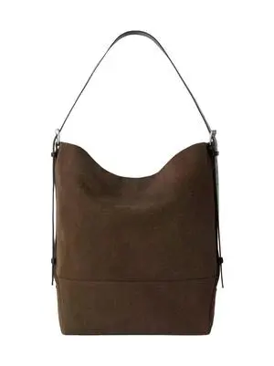 LEMAIRE Belted Cotton Tote - Brown
