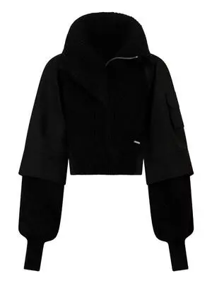 Dsquared2 Ribbed-knit Cropped Sweater - Black