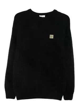 American Vintage Vitow Logo-patch Knit Sweater - Black