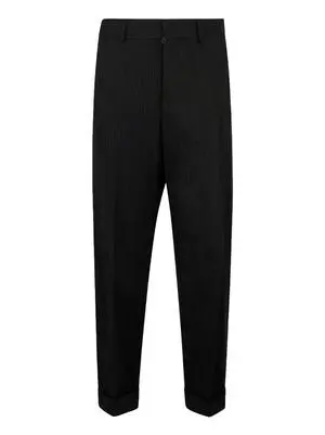 Dsquared2 Pinstriped Pleated Trousers - Black