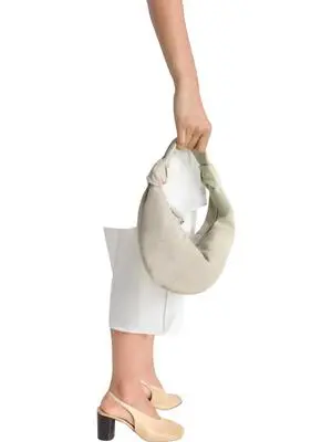 LEMAIRE Mini Fortune Croissant Bag In Alpaca Nubuck - Neutrals