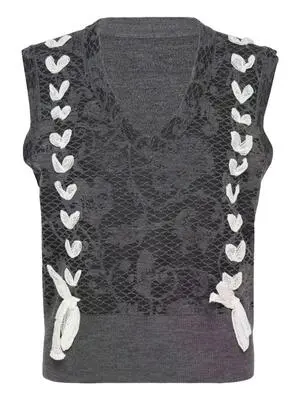 RENLI SU Sleeveless Vest - Grey