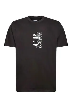 C.P. COMPANY Logo-print Short-sleeve T-shirt - Black