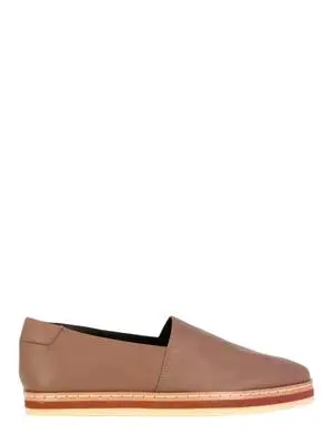 TOD'S Leather Slip-on Loafers - Brown