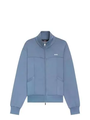 BOSS Logo-print Zip-up Sweatshirt - Blue