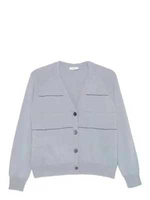 Peserico V-neck Cardigan - Blue